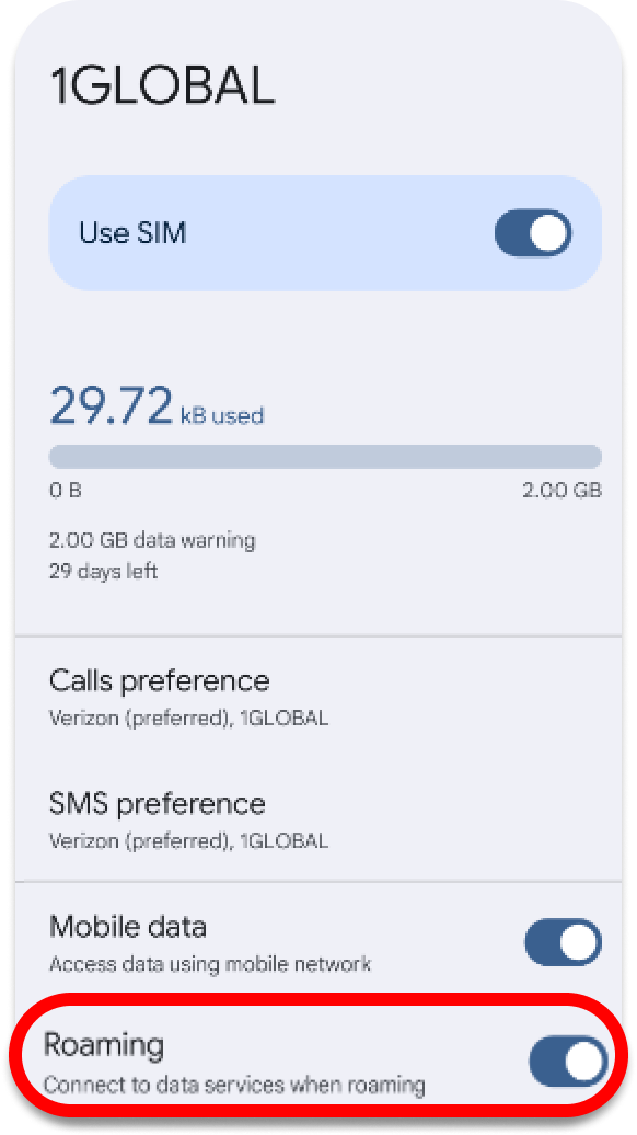 How to enable Data Roaming? – Saily Help Center
